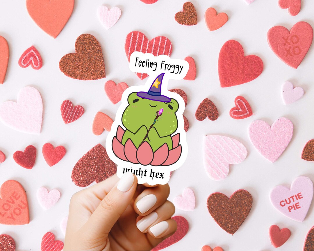 Frog Witch Sticker | Feeling Froggy, Might Hex Die-cut - Etsy