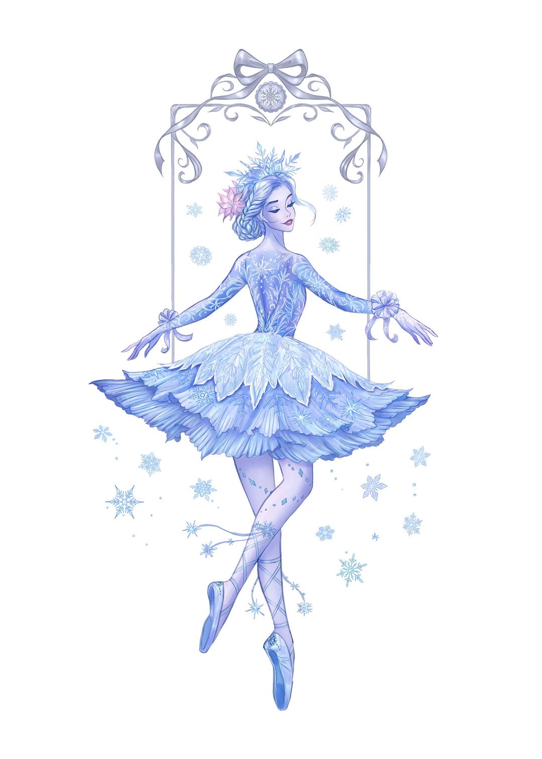 Winter Season Ballerina (ballet Art Print Inspired by Walt of the ...