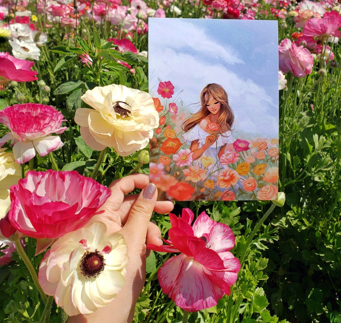 Poppy Field Print - Etsy