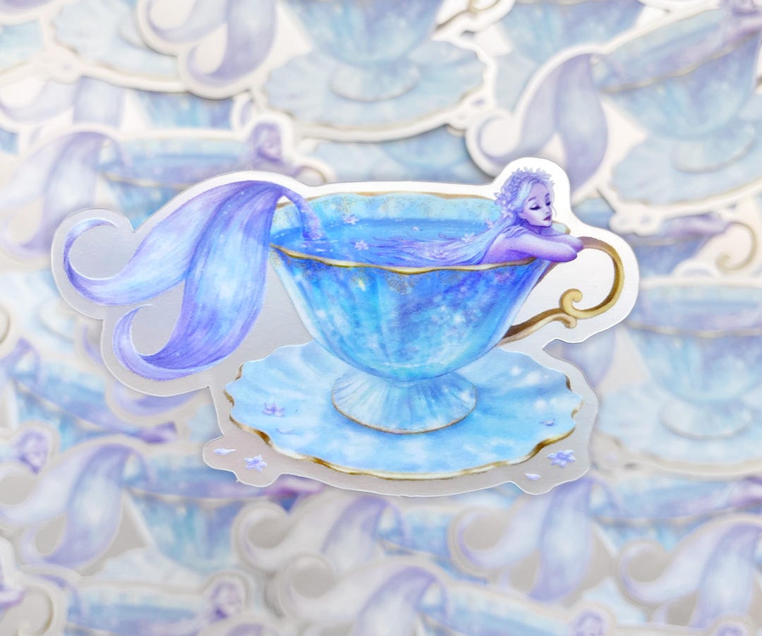 Sticker Teacup Mermaid - Etsy