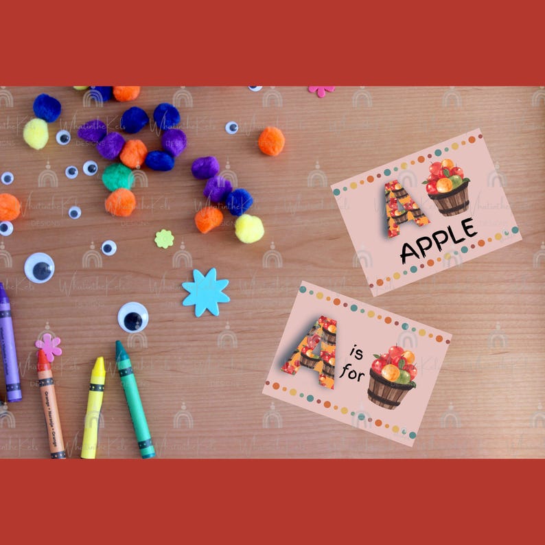 Printable Alphabet Flashcards A-Z | 3x4" Front & Back Learning Cards ...