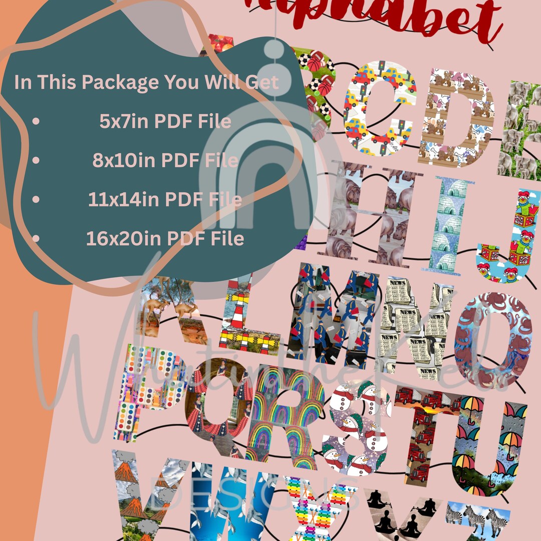 Printable Alphabet Poster | A–Z Educational Wall Art for Kids | Fun ...