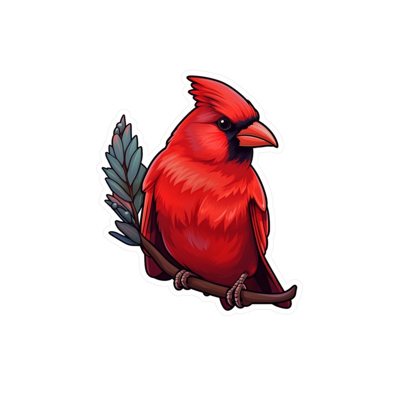 Bird Red Cardinal Vinyl Decals - Etsy