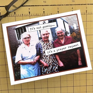 Funny Gossip Card Funny Vintage Photo Card Birthday Card for - Etsy