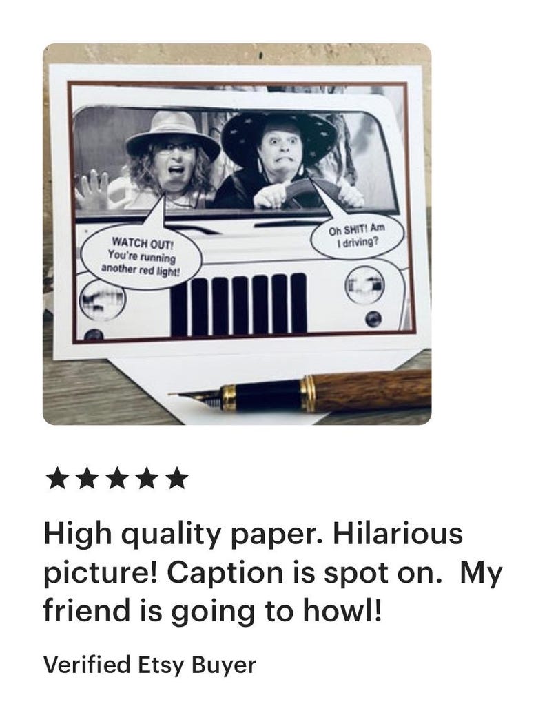 Bad Driver Card, Vintage Photo Birthday Card, Funny Card for Woman, Am ...