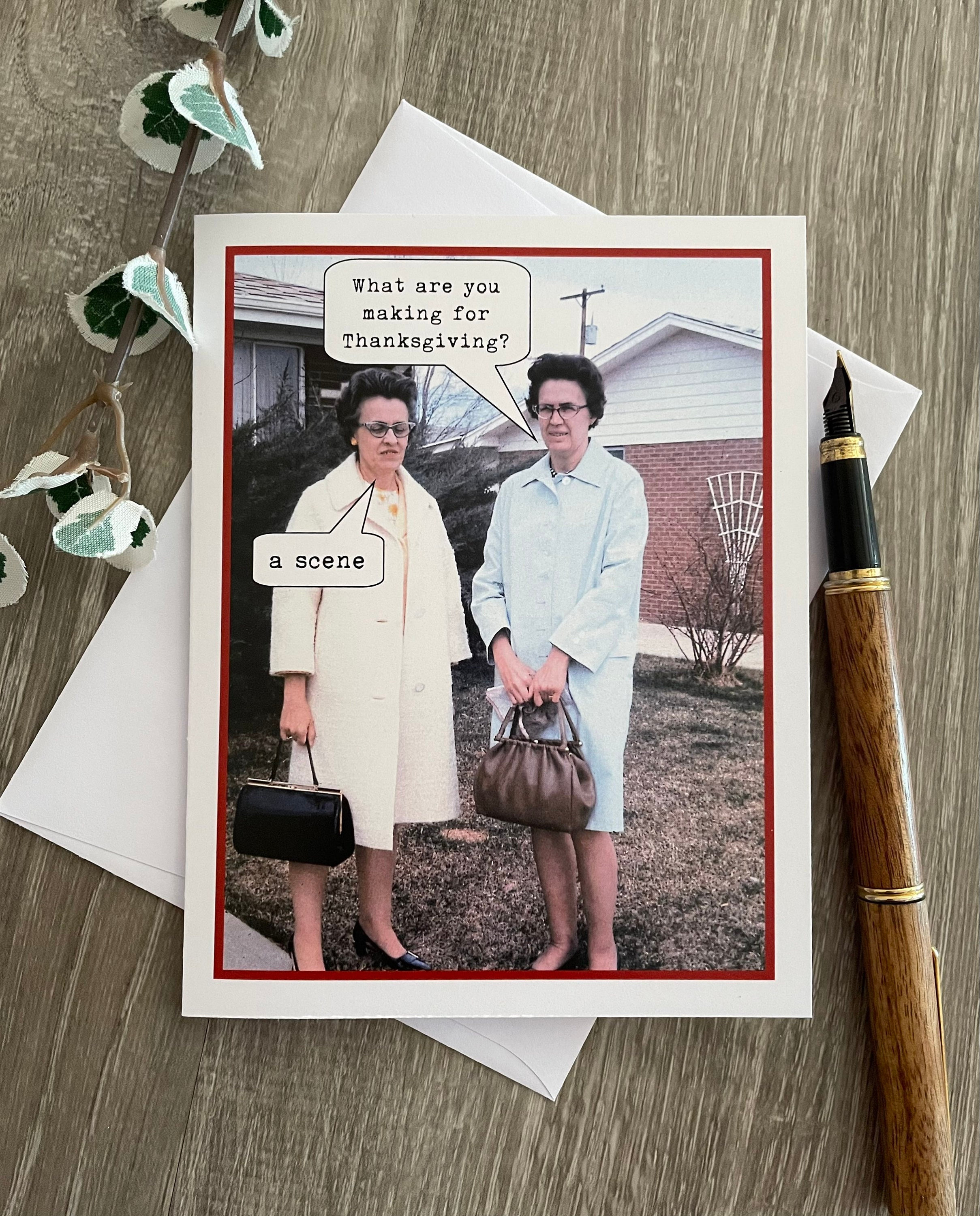 Funny Thanksgiving Card Vintage Photo Thanksgiving Card Make - Etsy