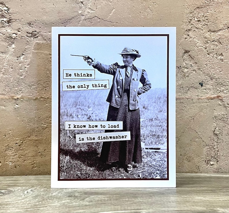 Funny Card for Feisty Woman Card for Shooters Card for Woman - Etsy