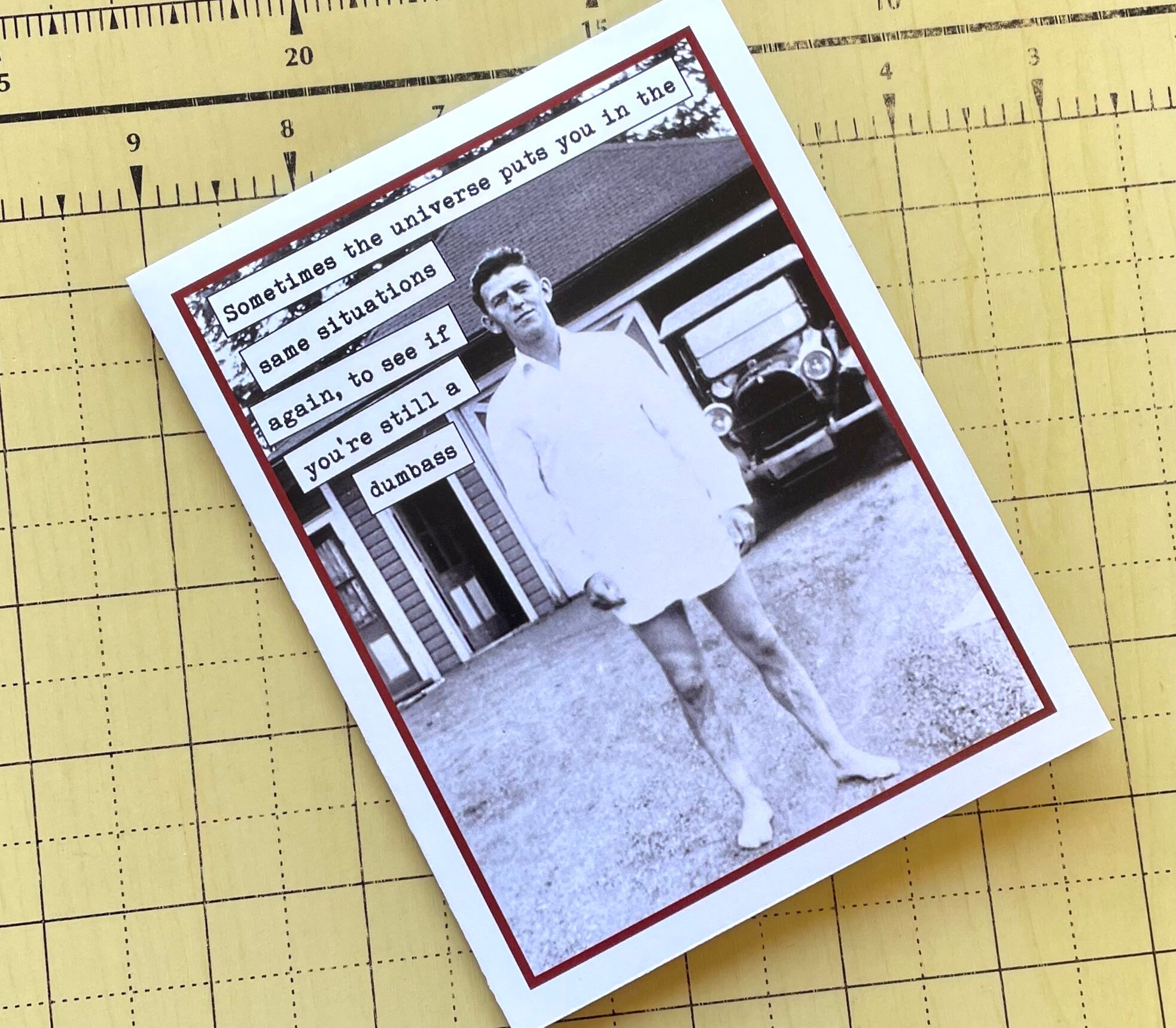 Funny Card for Man Card for Male Co-worker Dumbass Card - Etsy