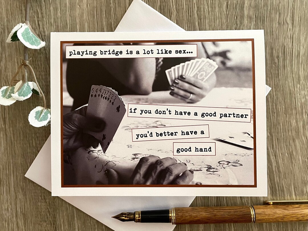 Card for Bridge Players, Funny Birthday Card for Your Bridge Playing ...