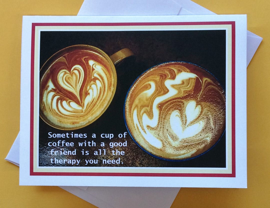 Coffee Greeting Card, Coffee Lover Card, Card for Coffee Lover, Coffee ...