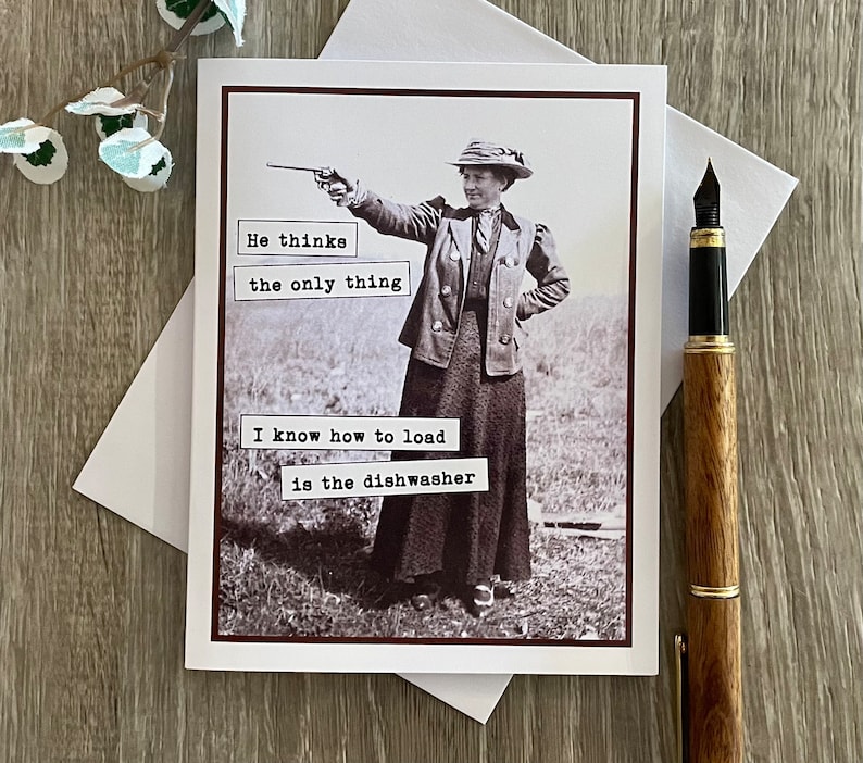 Funny Card for Feisty Woman Card for Shooters Card for Woman - Etsy