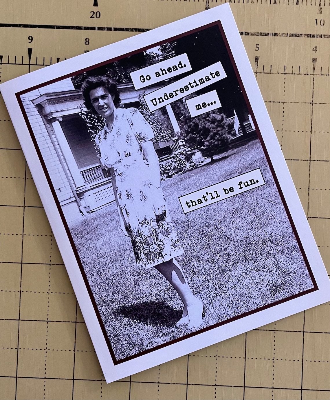 Birthday Card for a Sassy Friend Sassy Vintage Photo Card - Etsy