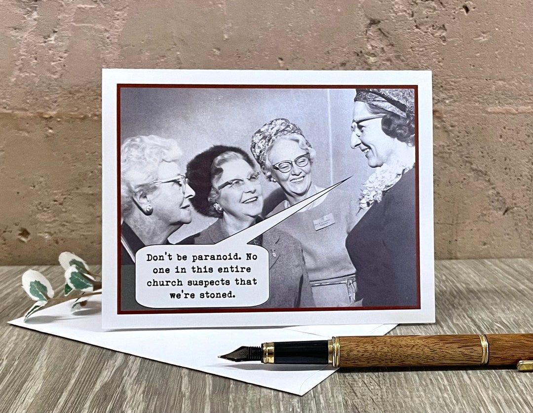 Funny Birthday Card for Stoner Friend, Vintage Photo Card for Bestie ...