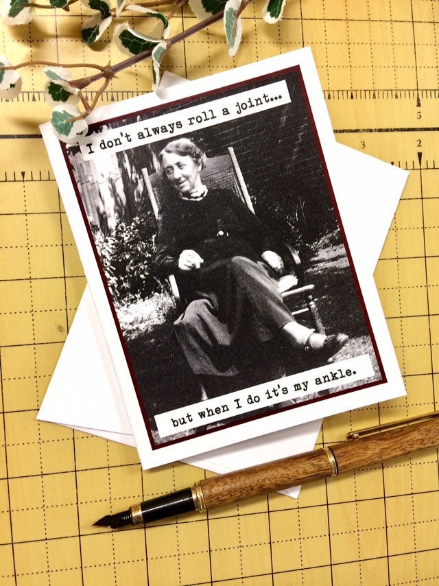 Roll a Joint Card Funny Vintage Photo Card for Friend - Etsy