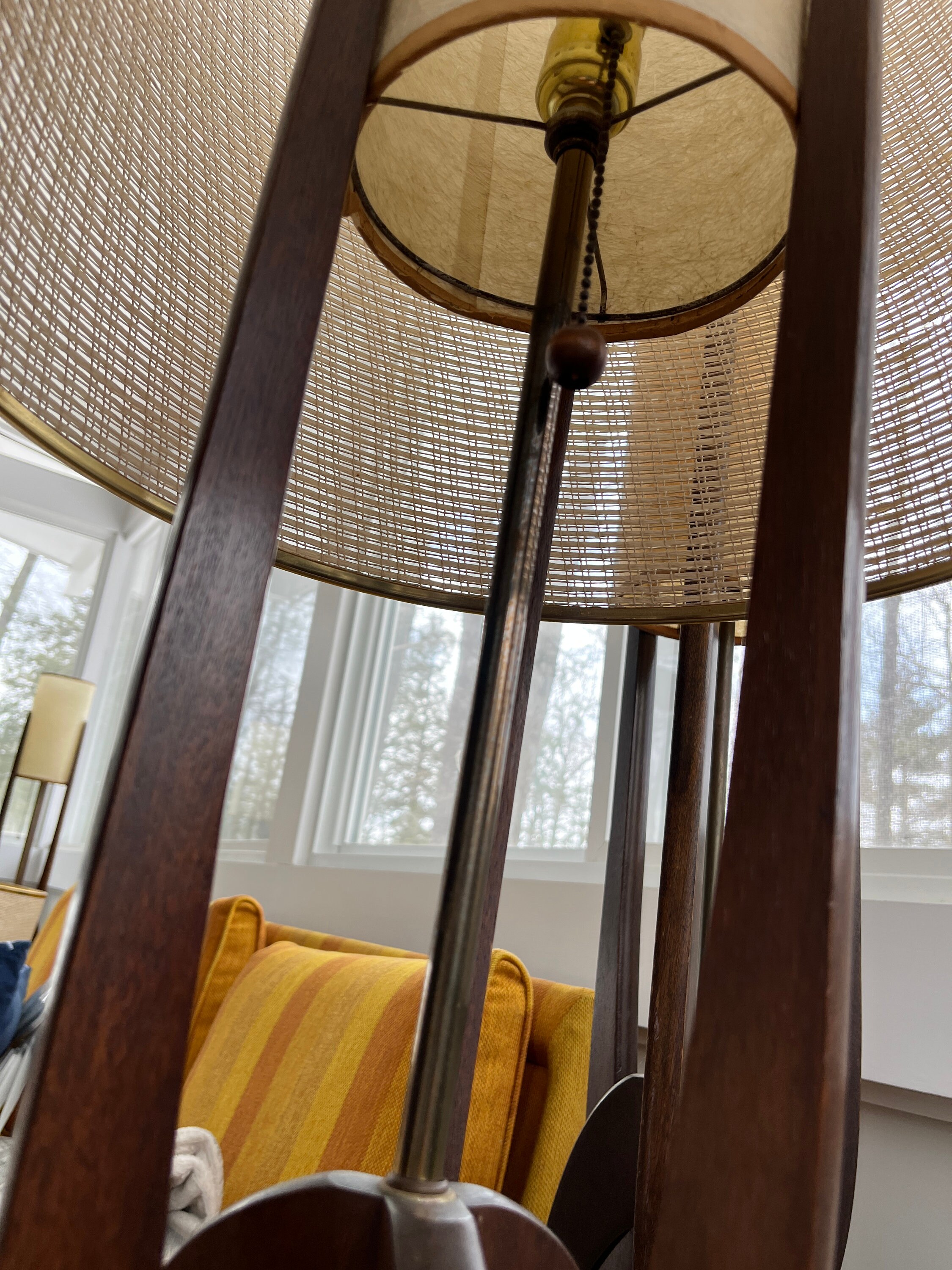 Mid Century Modern Modeline Table Lamp Walnut & Brass - Etsy