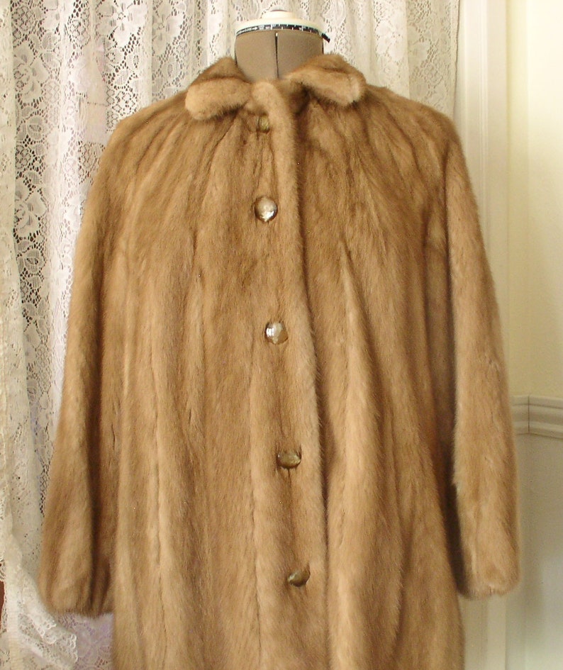 Mink Coat Autumn Haze Mink Coat Vintage Button Front Mink Coat ...