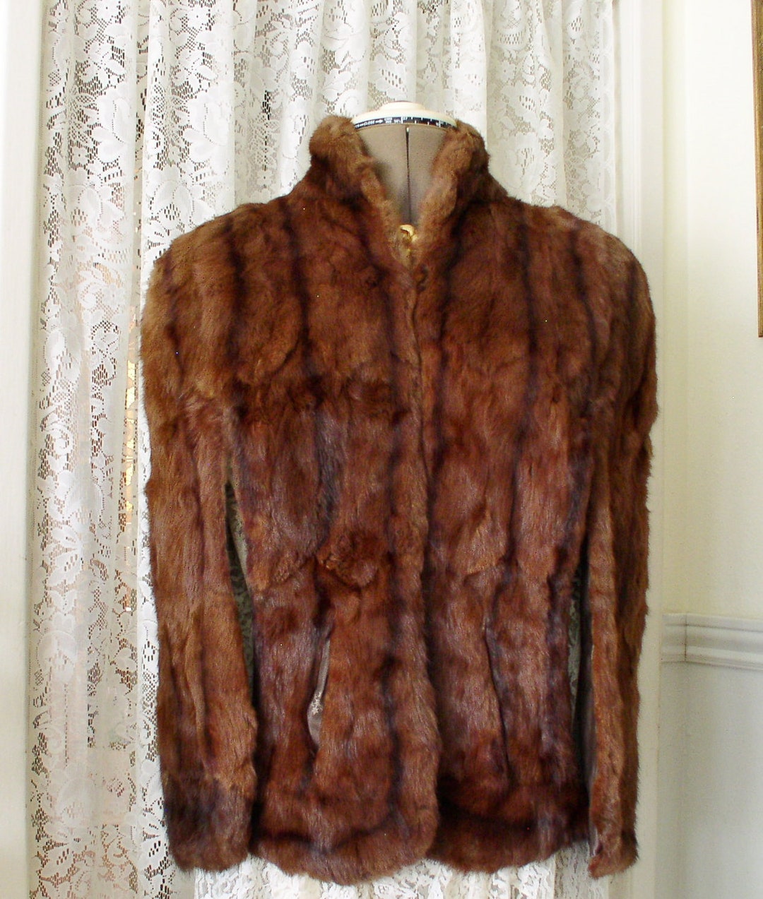 Martin Fur Cape Stole Dark Sable Pine Martin Stole / Wrap ...real Fur ...