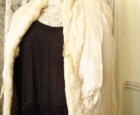 Fur Coat of Sheared White Beaver Fur Ultra Soft Vinta… - Gem