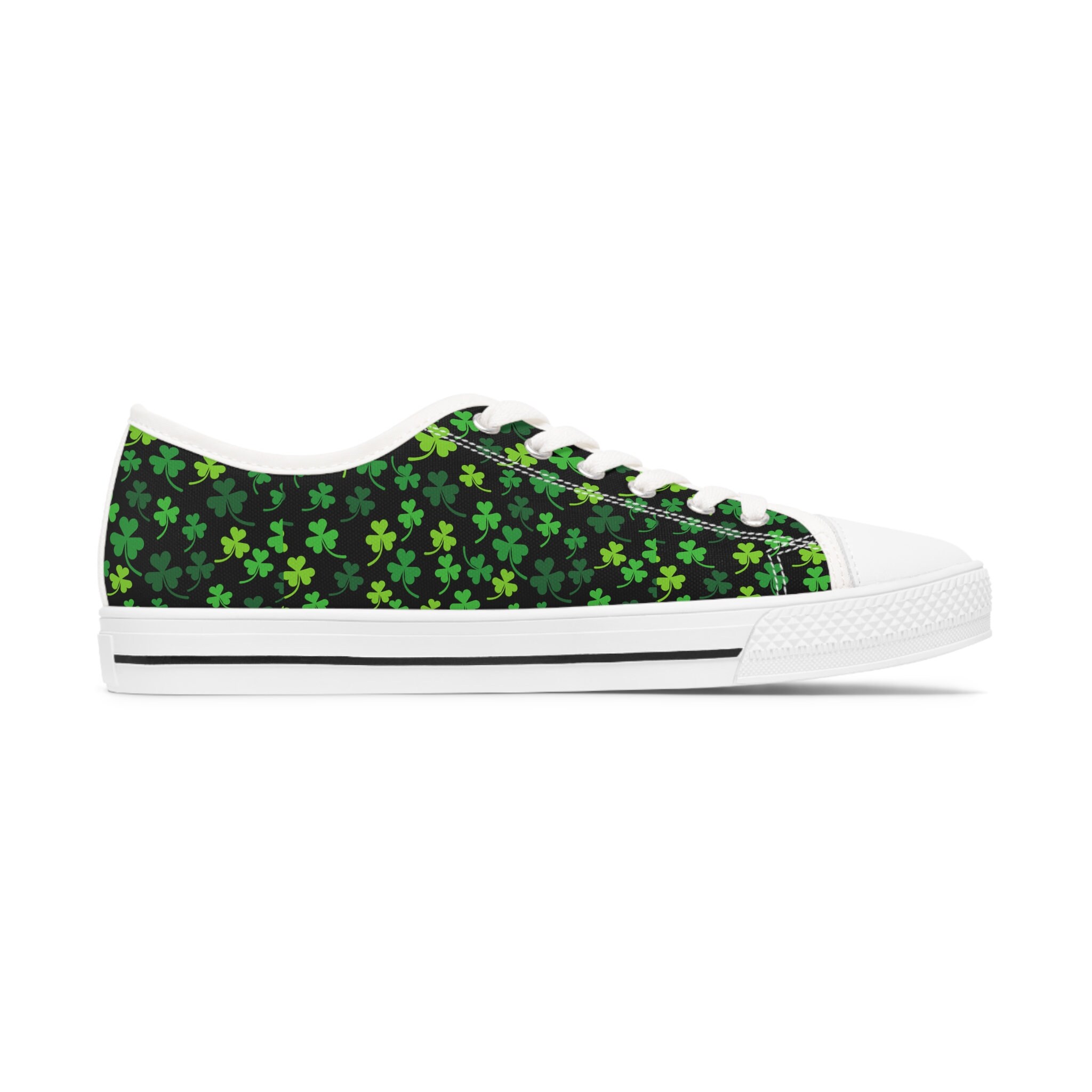 Women's Low Top Shamrock Sneakers, St Patrick's Day Shoes, Irish St ...