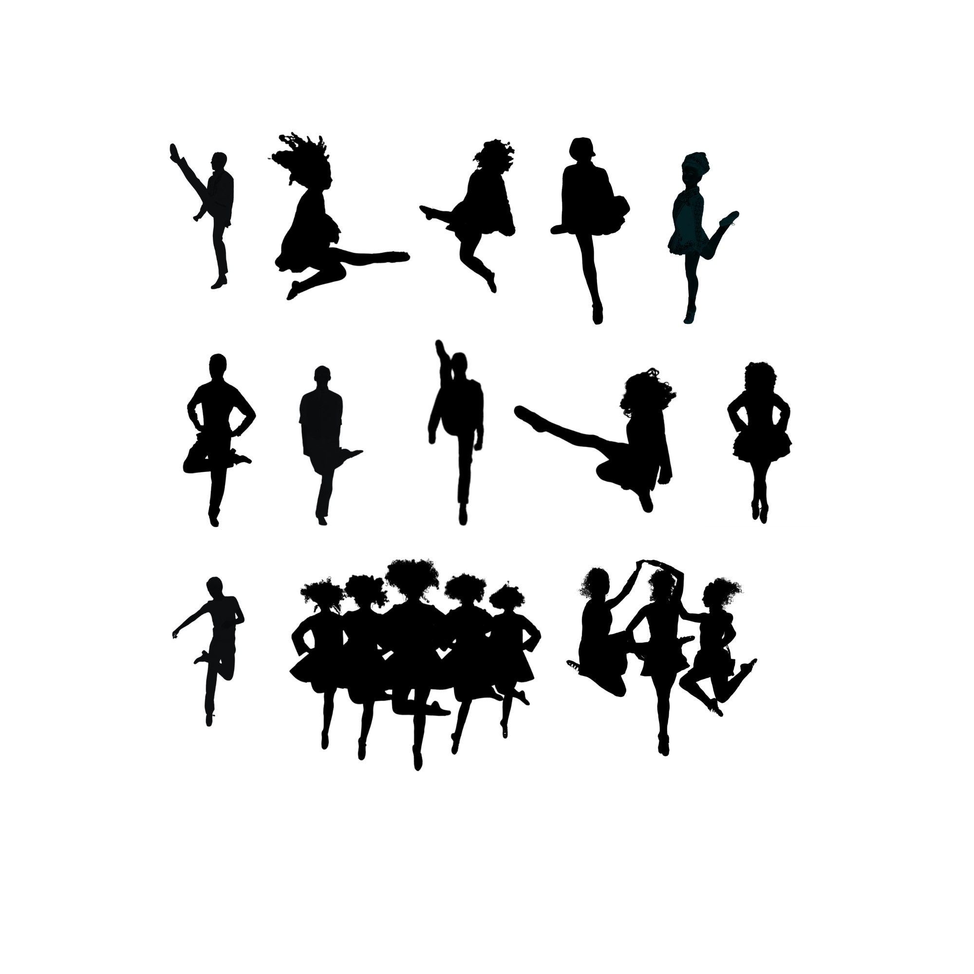 Original Irish Dancers Silhouette SVG 13 Images, Irish Dance Svg, Irish ...