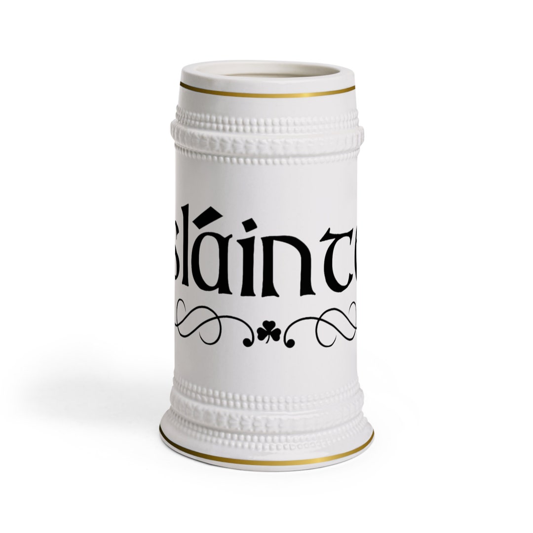 Slainte Beer Stein Mug, Irish Beer Glasses, Irish Beer Stein, Slslainte ...
