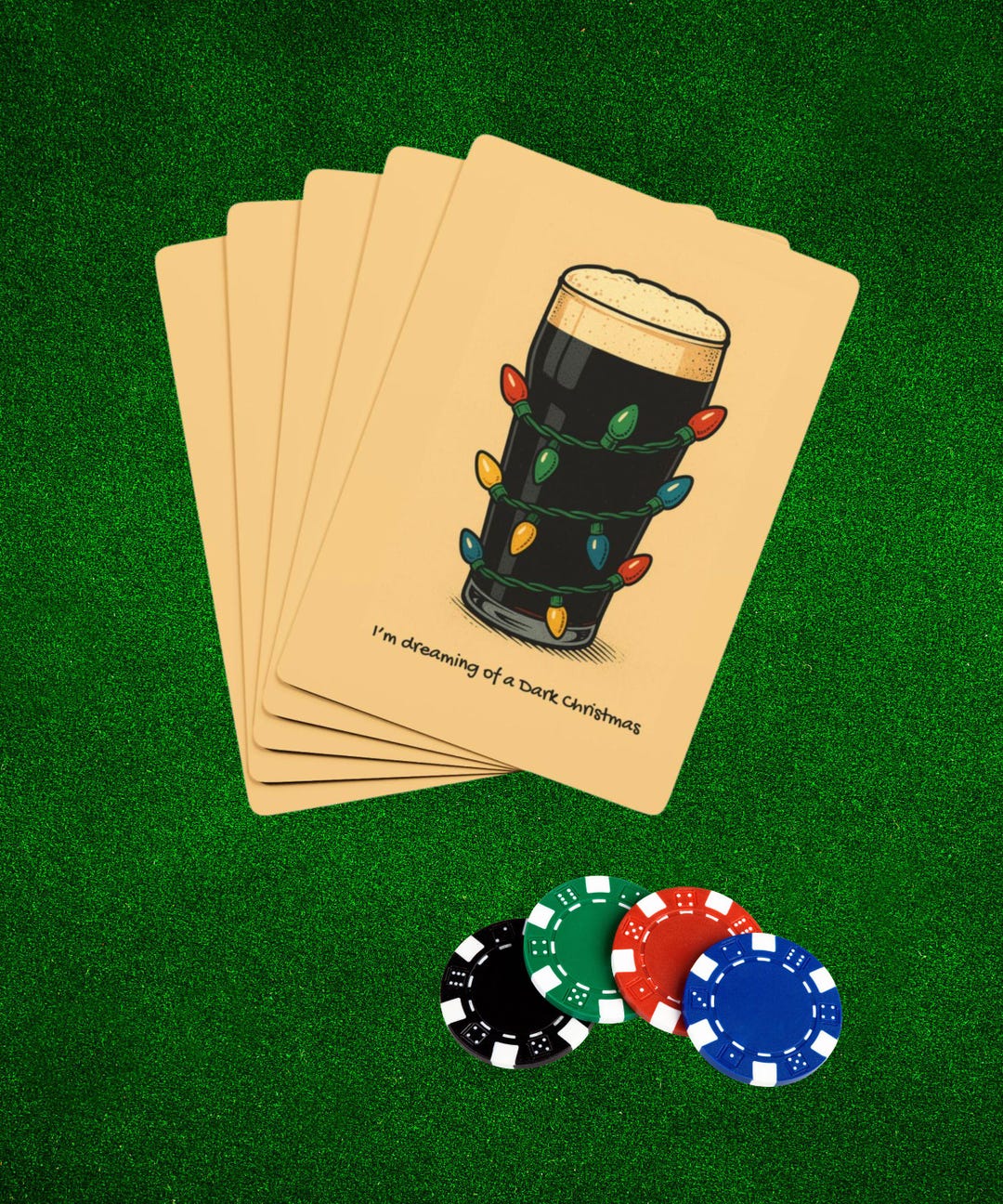 Dark Christmas Stout Poker Playing Cards Set - Etsy