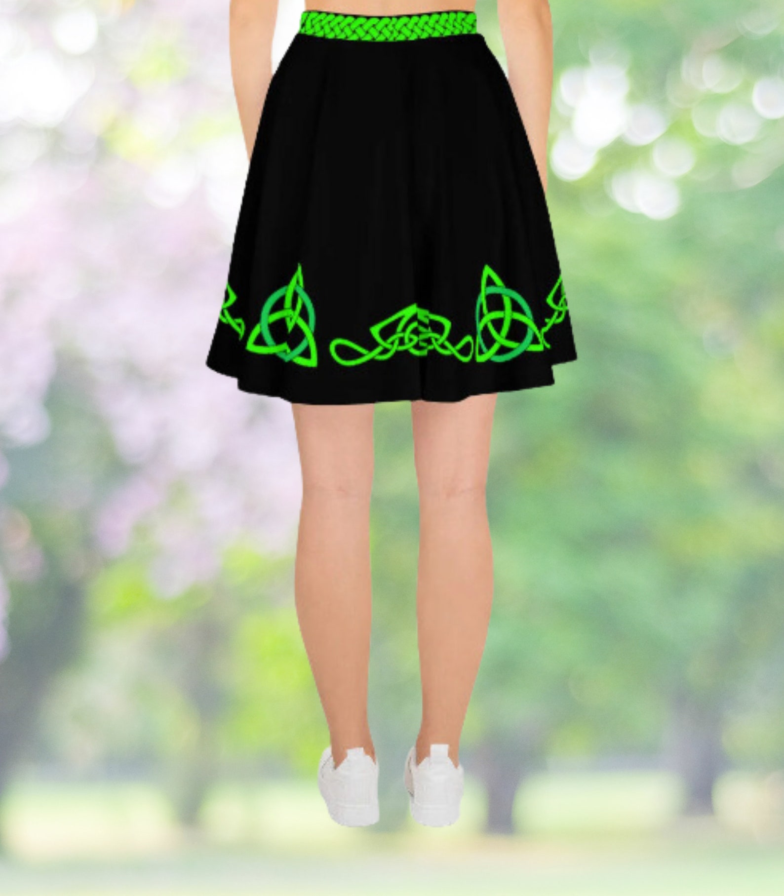 Green and Black Celtic Knot Women's Skirt Irish Dance Skirt, Irish ...