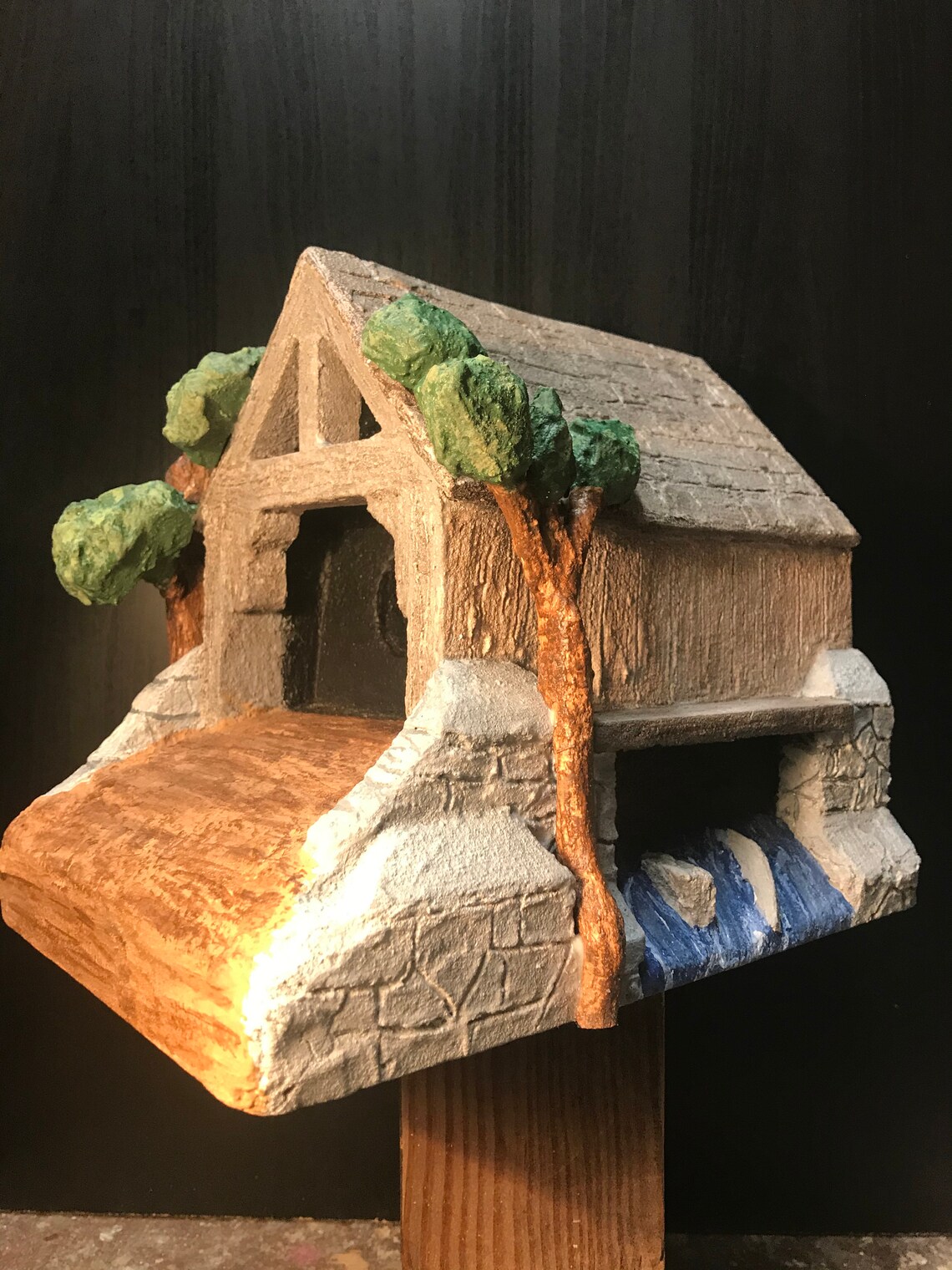 Covered bridge birdhouse | Etsy