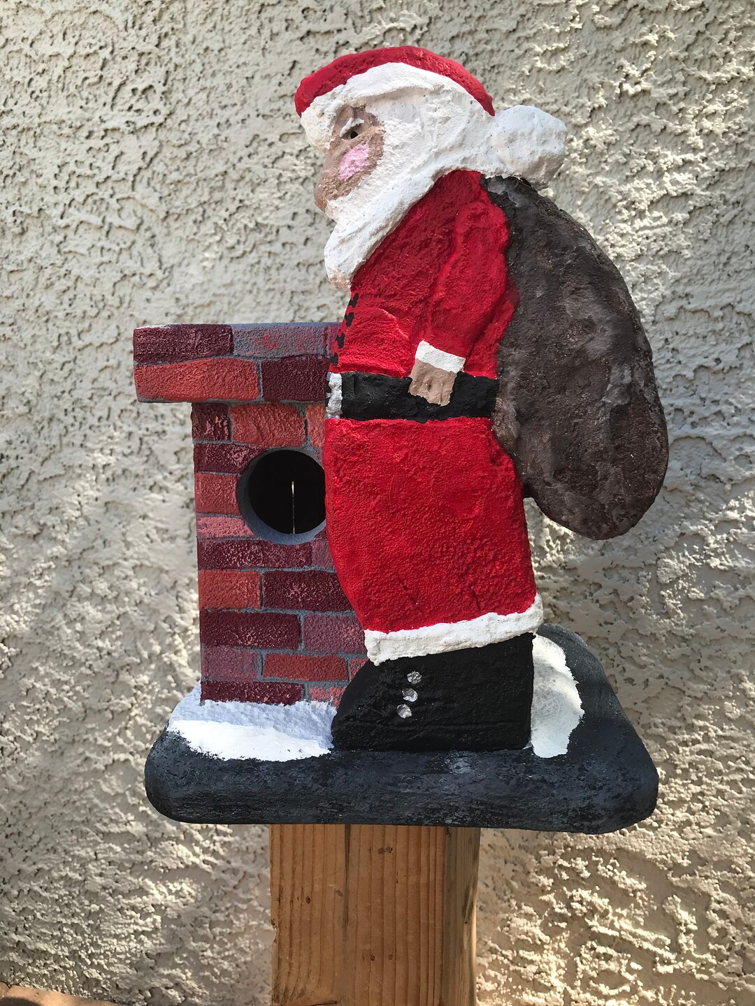 SANTA CHIMNEY BIRDHOUSE - Etsy
