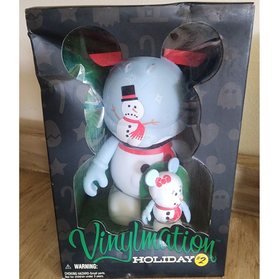 Disney Vinylmation 9 Inch Figure Holiday 2 Snow Man Globe Combo LE 1000 ...