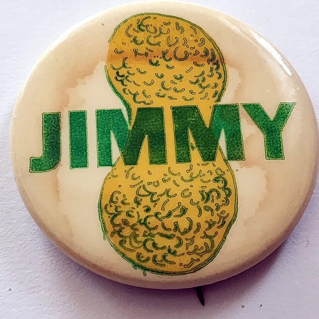 Jimmy Carter Peanut Presidential Political Pin Badge Size 1.75 Inches ...