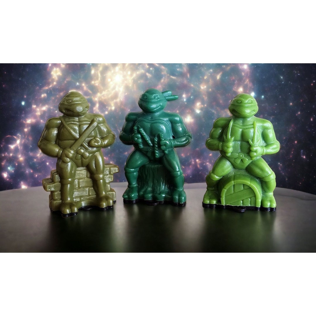 3 Vintage Teenage Mutant Ninja Turtles CANDY CONTAINER Lot 1990 Mirage ...