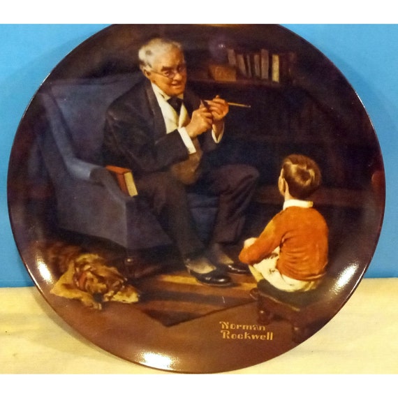 Edwin M. Knowles China Norman Rockwell the Tycoon Collector - Etsy
