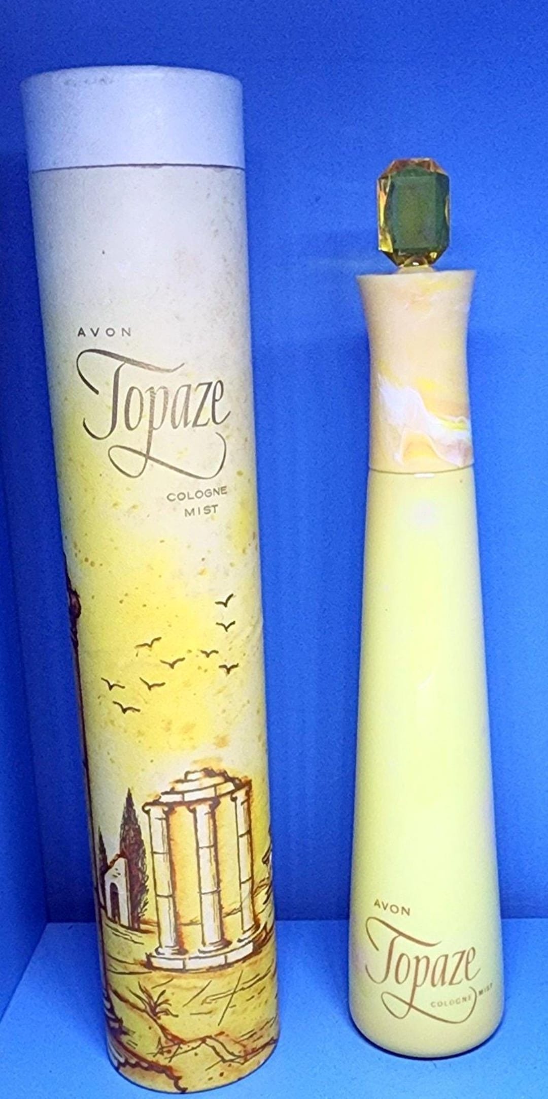 EMPTY Avon "topaz" Cologne Mist, Vintage Jewel 1960's 1970's Bottle ...