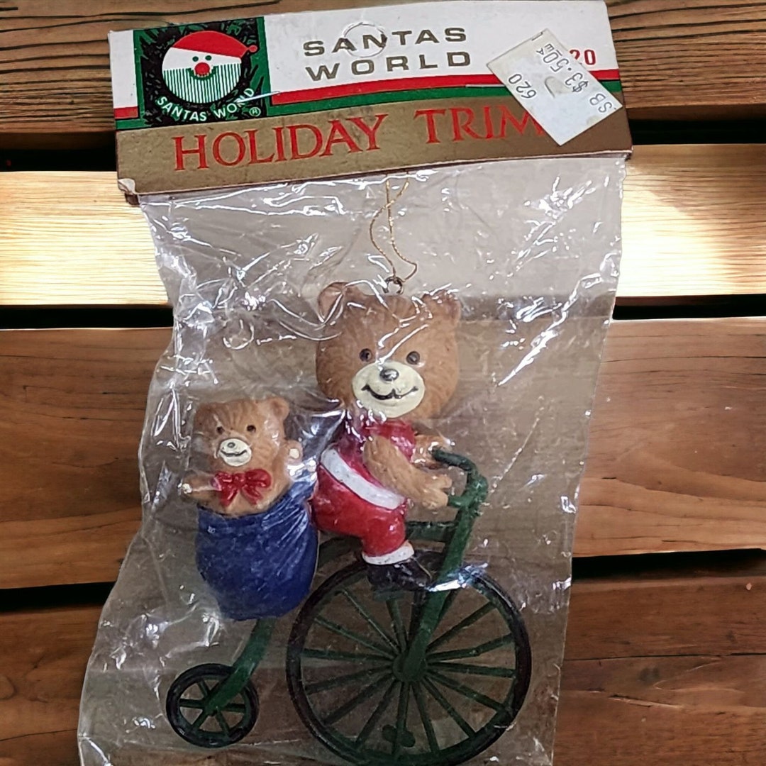 Plastic Teddy Bears on Big Wheel Bicycle Kurt Adler Christmas - Etsy