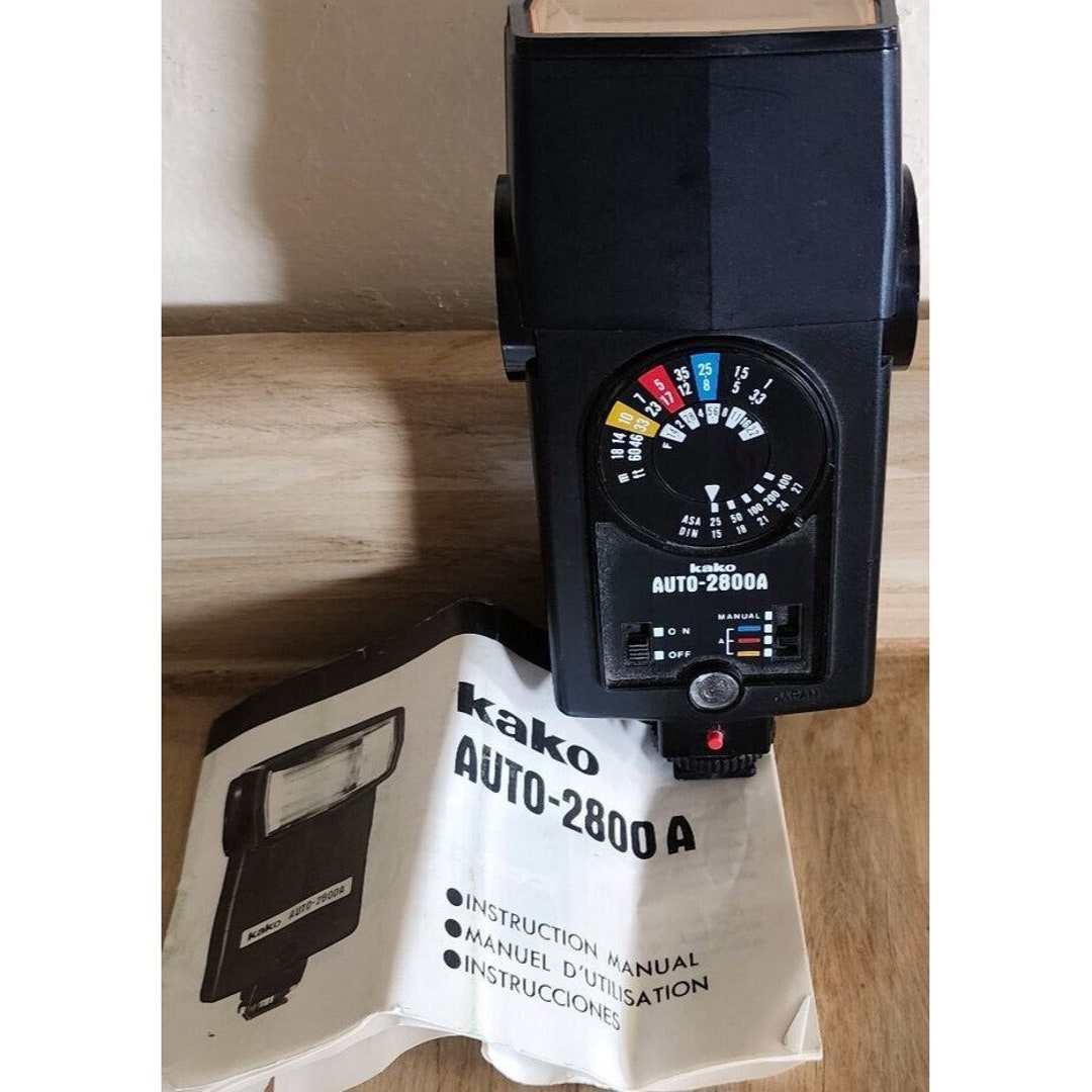 Vintage Kako Auto 2800A Camera Flash With Manual See Pictures Works - Etsy