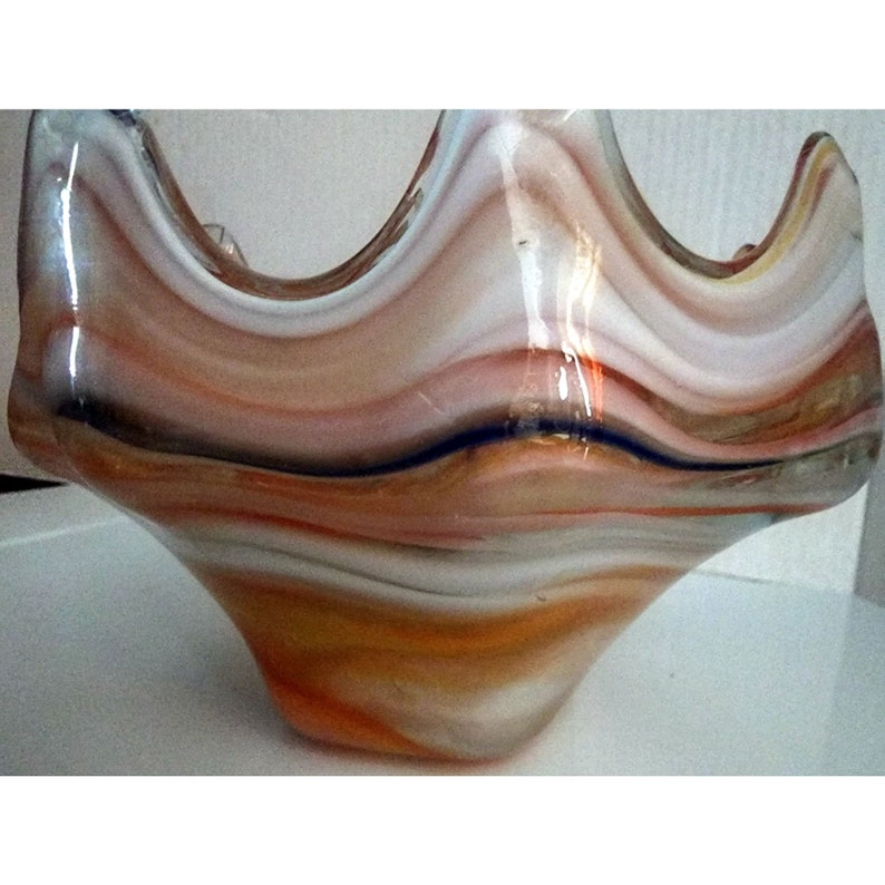 Vintage Mid Century Modern Art Glass Swan Sunset Company Spiro - Etsy