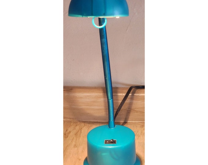 Halogen Table or Desk Lamp Model 4300 Flexible Neck Bright Blue Works ...
