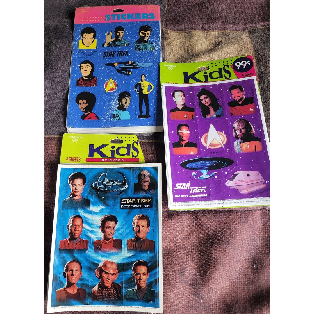 1990's Original Star Trek Stickers Kirk Spock Scotty 3 Packs See ...