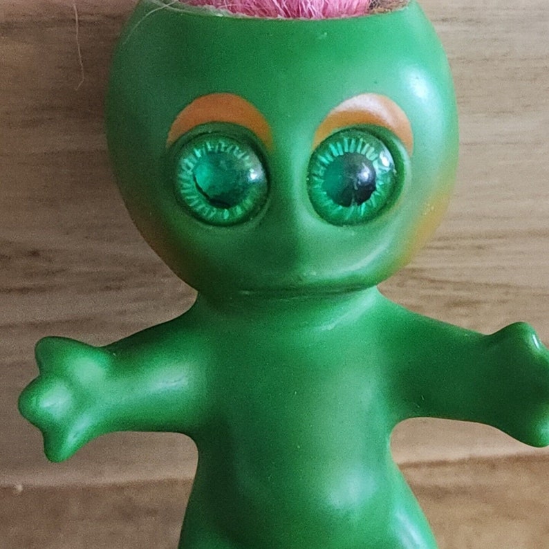 Vintage Green Moon Goon Alien Troll Doll L. Khem 1964 Pink - Etsy