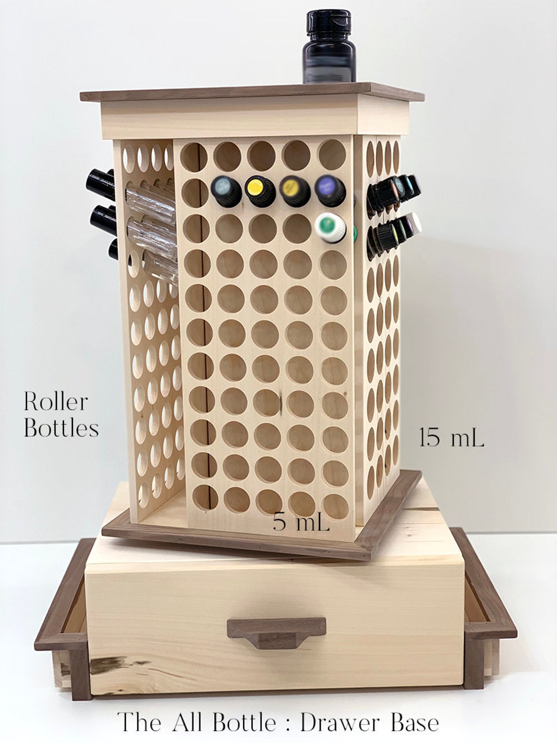 The All Bottle Rotator Essential Oil Storage Rack, Holds 182 Essential ...
