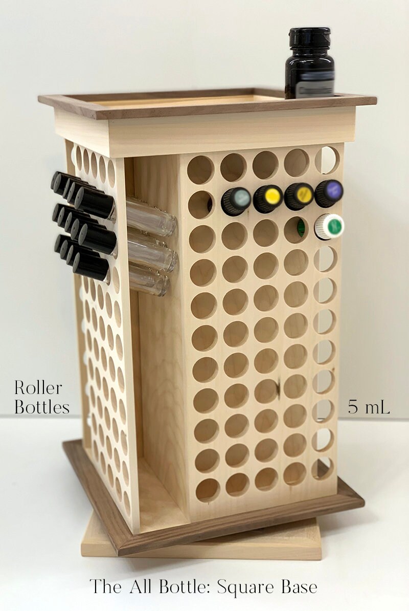 The All Bottle Rotator Essential Oil Storage Rack, Holds 182 Essential ...