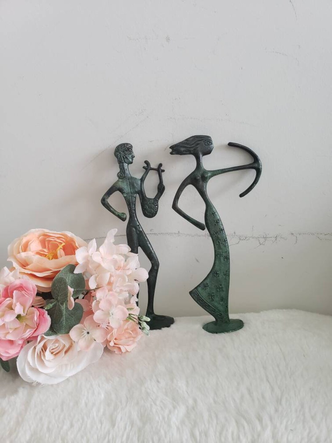 Vintage Ancient Greek Roman Oxidized Bronze Mythology Deities Statues ...