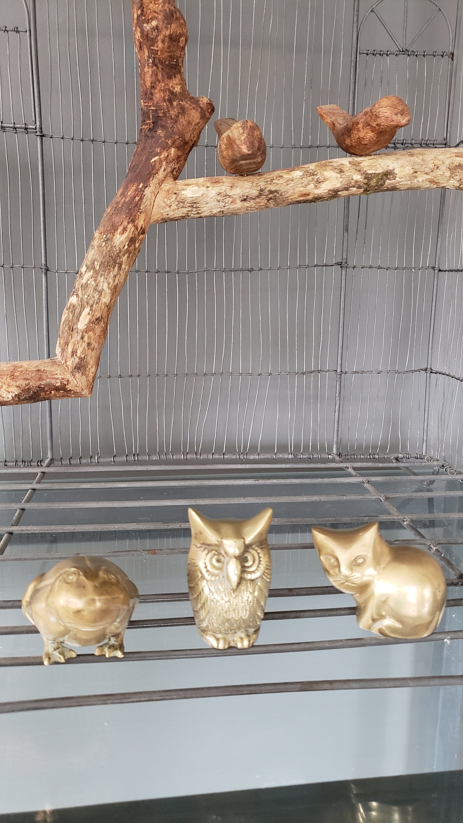Vintage Three Different Brass Animals Figurines Cat Owl OR - Etsy Canada