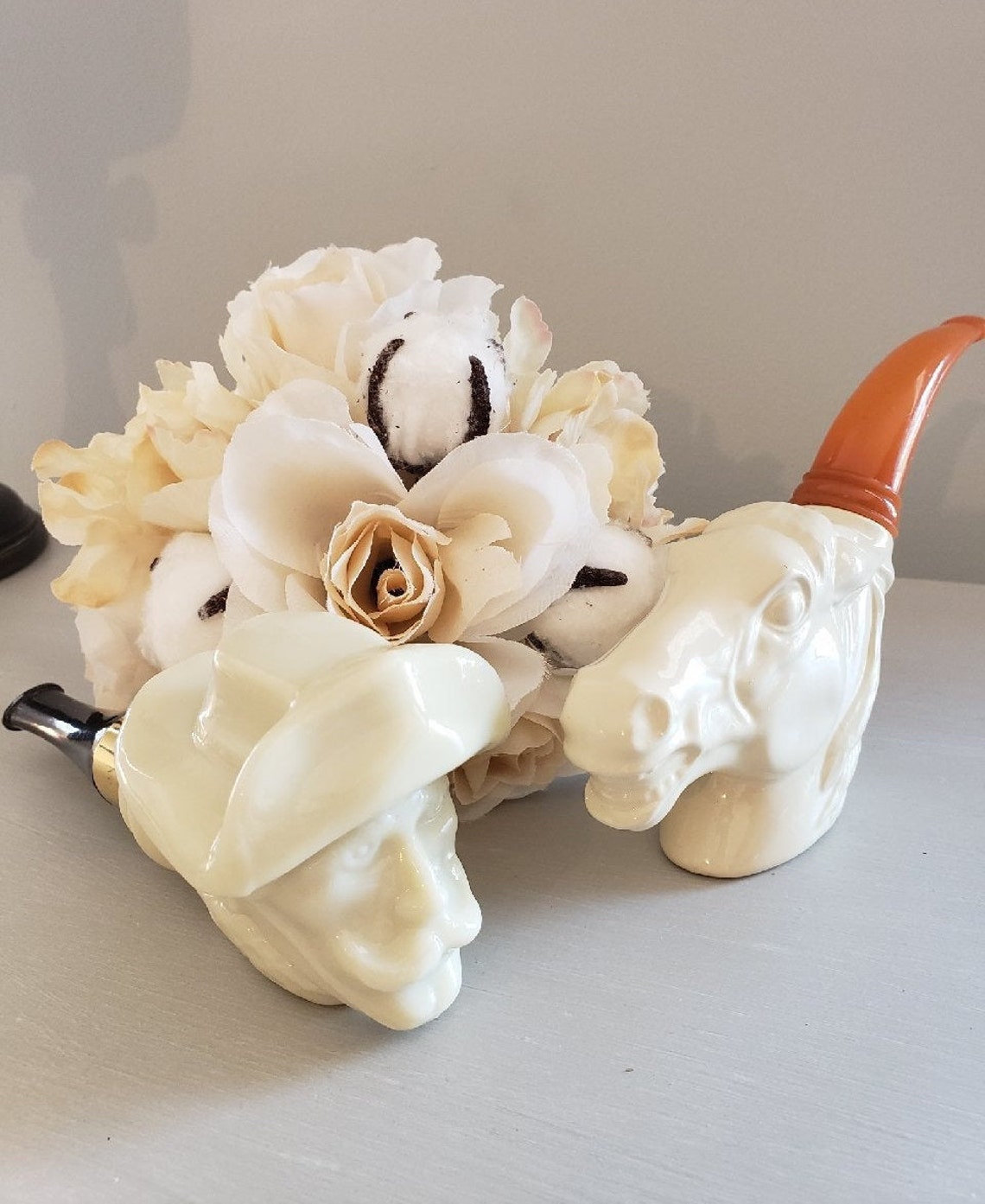 Vintage Avon Wild Mustang Pipe Glass Cologne Bottle & Pony Express ...