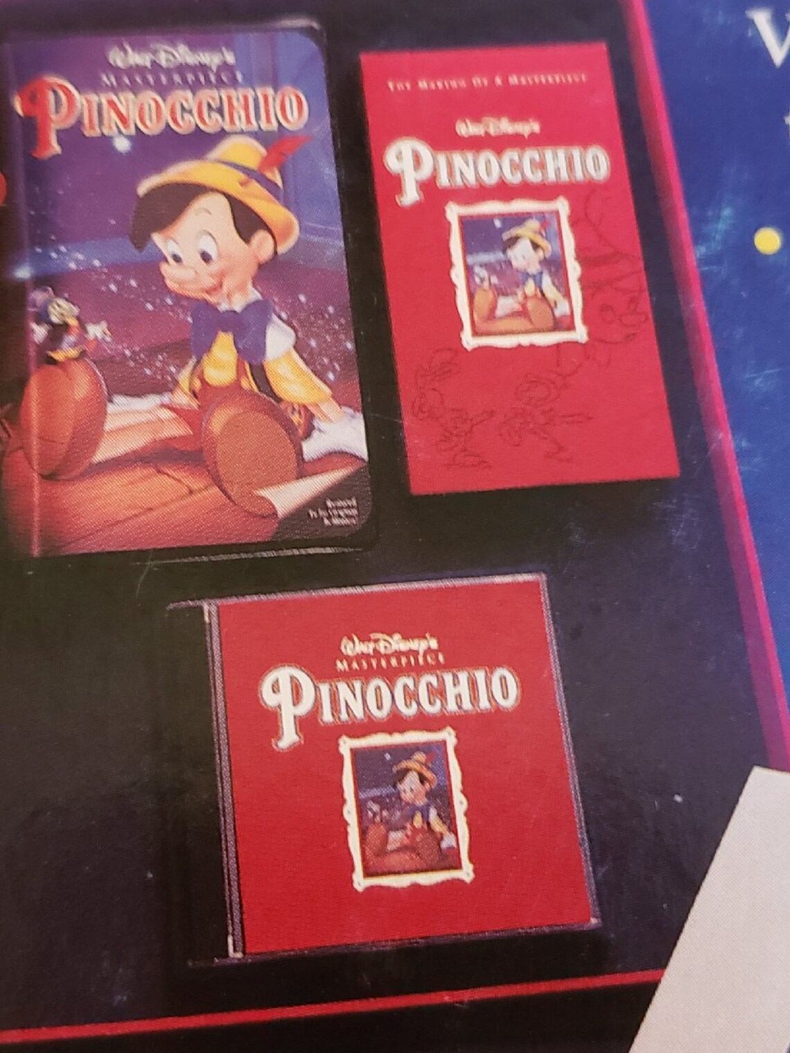 Vintage PINOCCHIO Walt Disney Masterpiece Excl. Deluxe Video - Etsy Canada