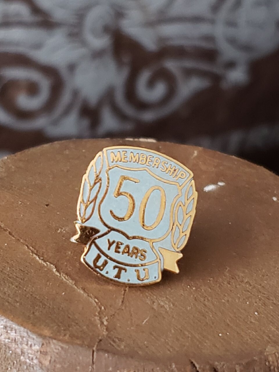 Vintage United Transportation Union 50 Years Service Railway Lapel Pin ...