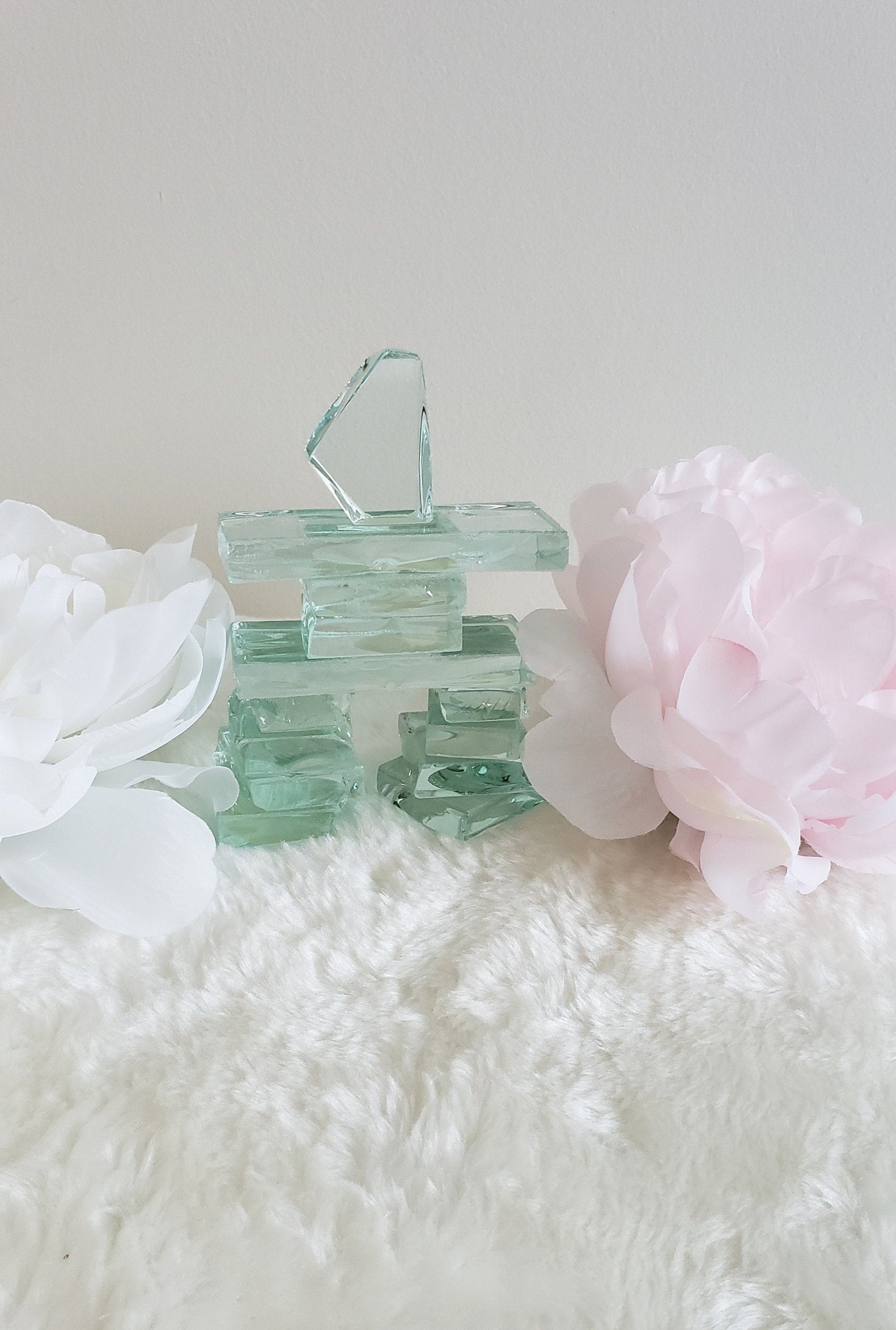 Vintage Green Art Glass Inukshuk Inuit Art Decorative Object | Etsy