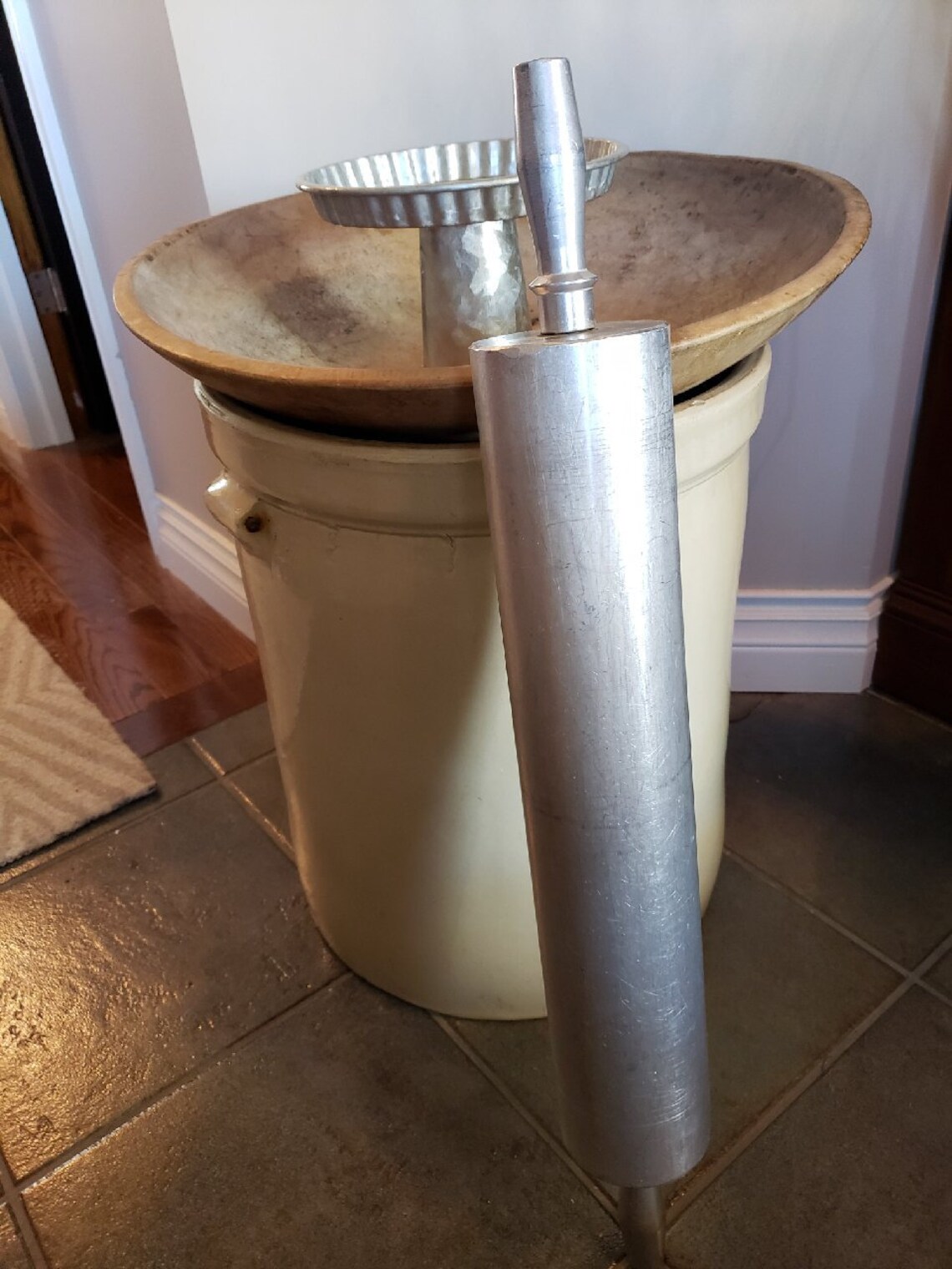 Vintage Industrial Aluminum Steel Rolling Pin Working Order - Etsy Canada