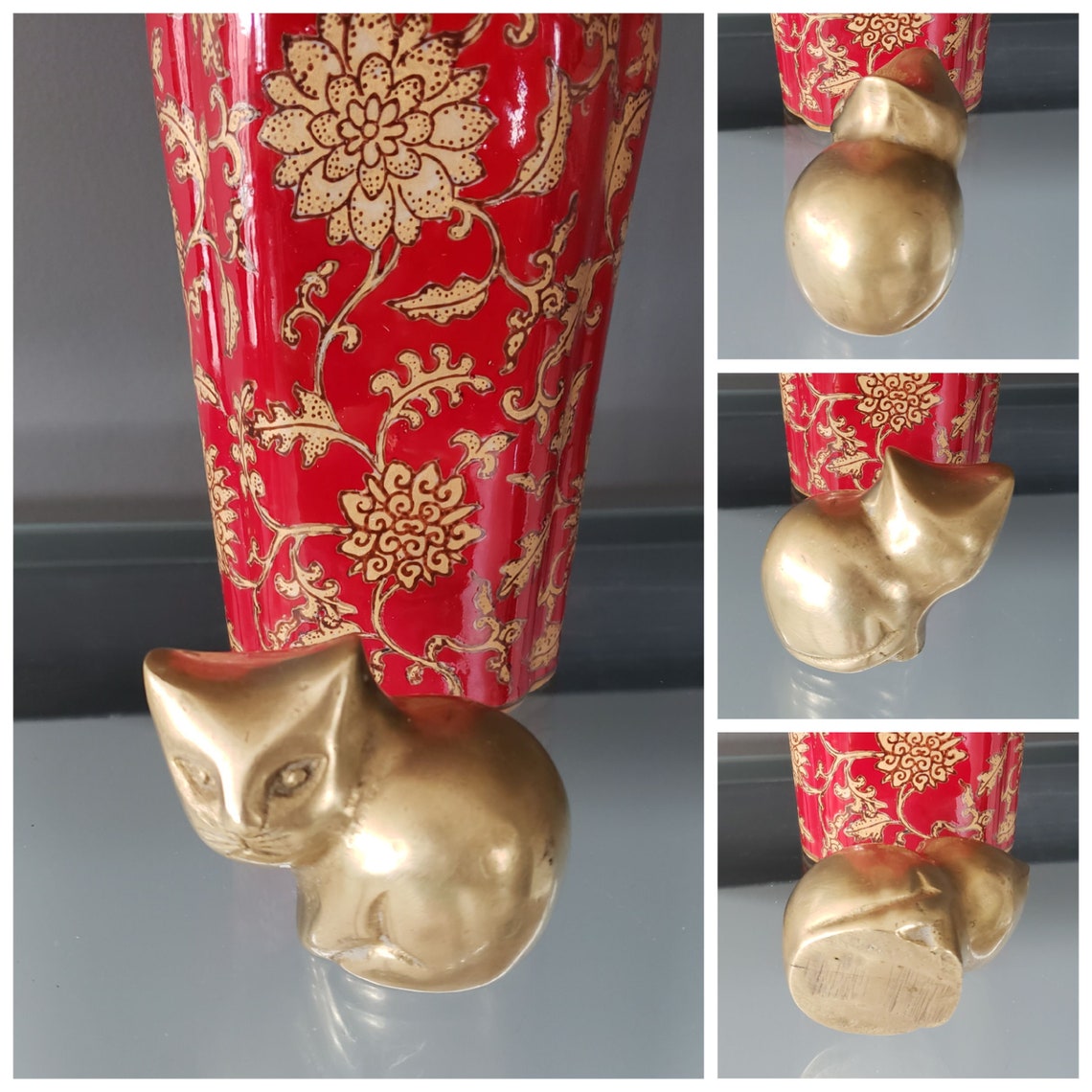 Vintage Three Different Brass Animals Figurines Cat Owl OR - Etsy Canada